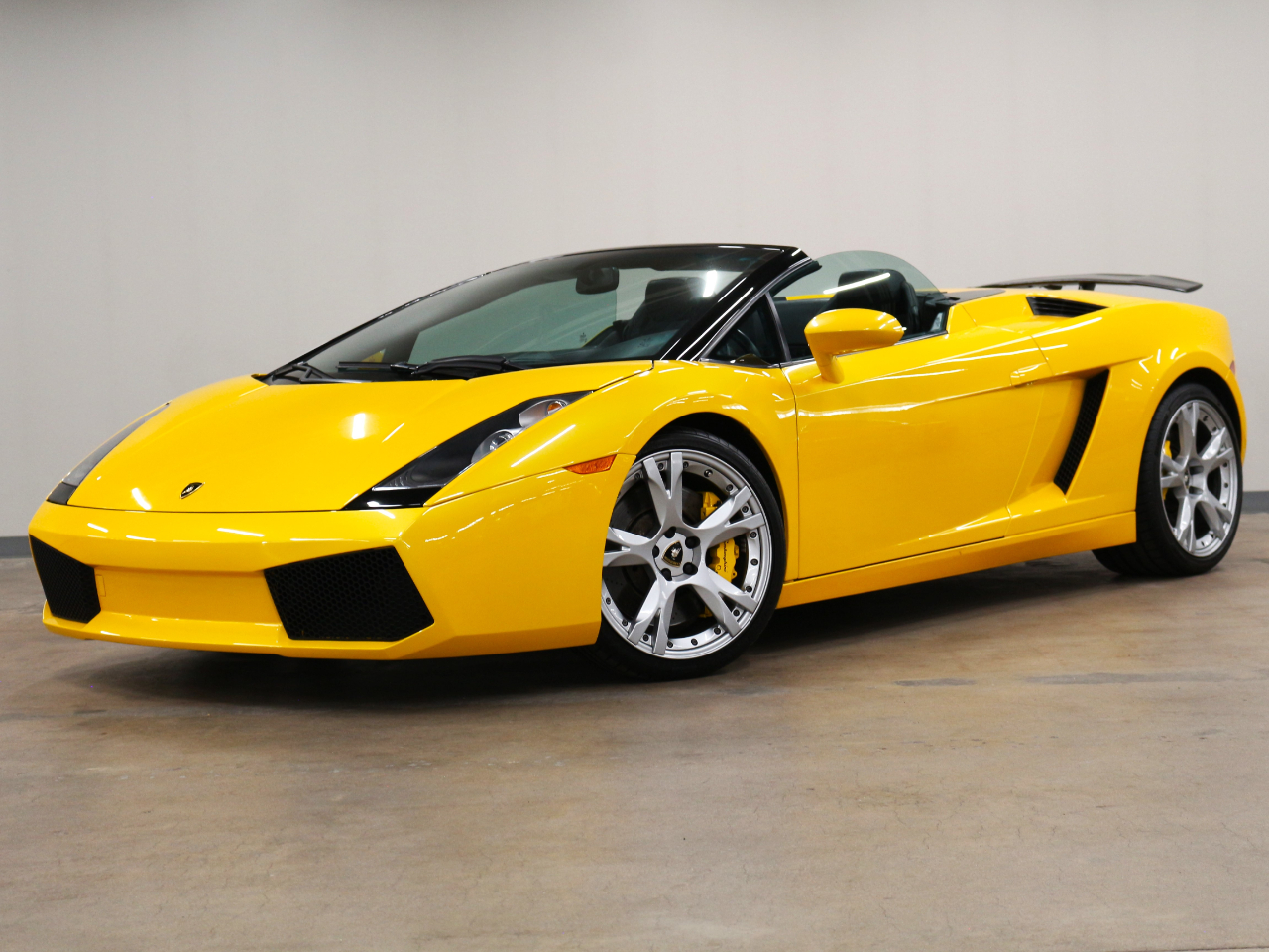 Yellow Lamborghini Gallardo Convertible